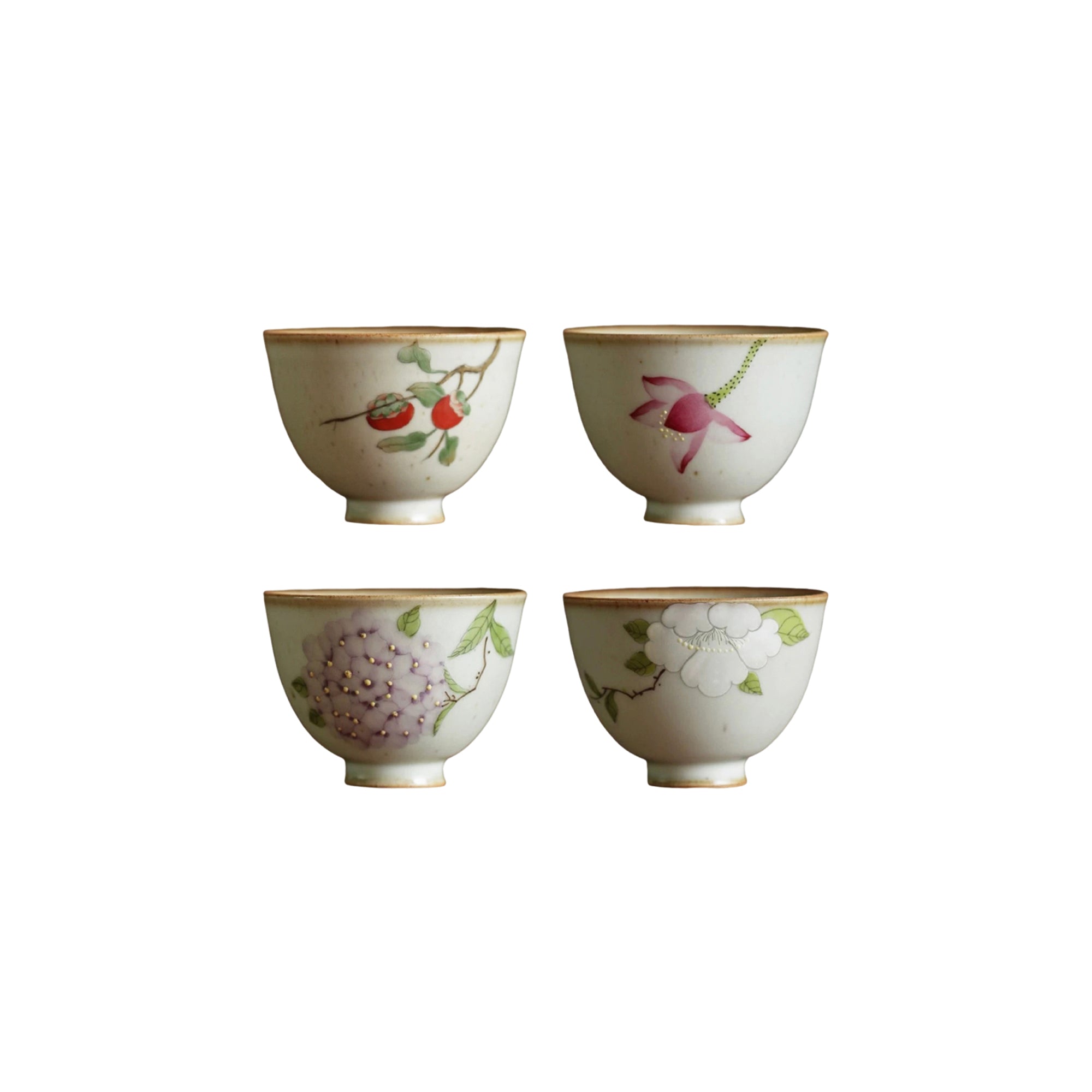 Handpainted Bloom Ceramic Tea Cup Set – Ci Porcelain